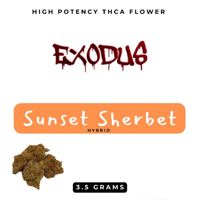 Exodus THCa Flower | Sunset Sherbet - Lord Vaper Pens